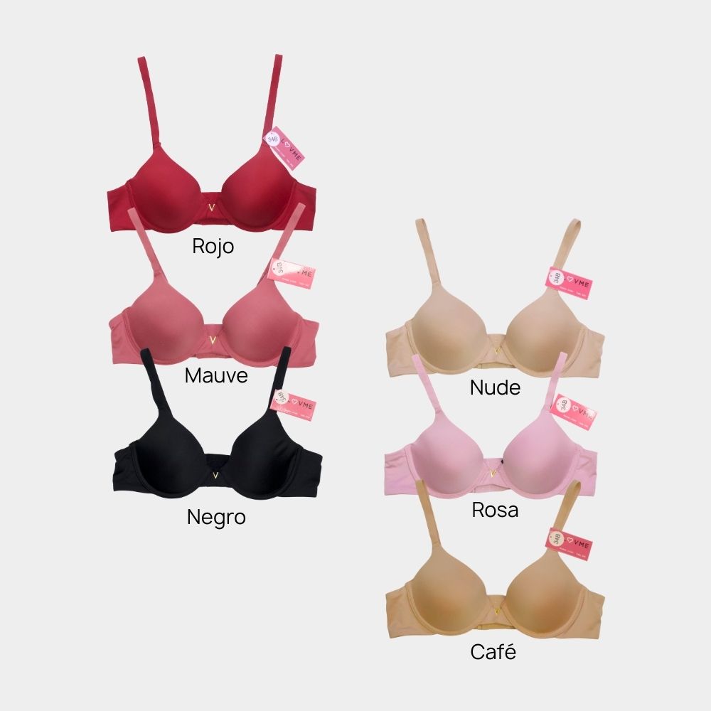 BRASSIER LISO DETALLE METÁLICO LV184 – Atrevida Lenceria